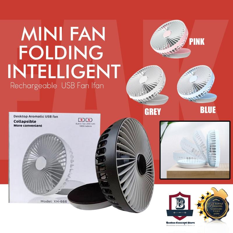 Rechargeable Fan Mini Fan Folding Intelligent Fan Desktop Fa - TikTok ...