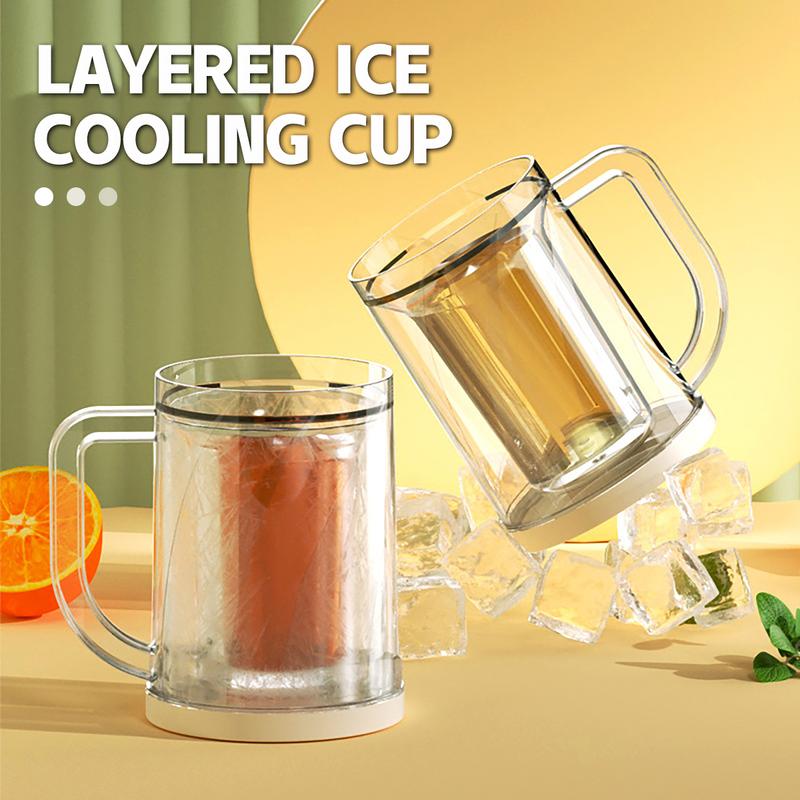 PET Double Wall Cooling Ice Cup Large Capacity Sandwich Liquid - TikTok ...