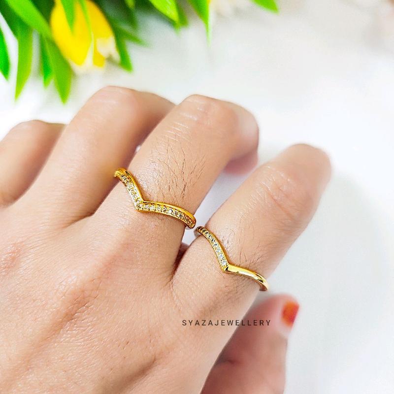 CINCIN V DIAMOND EMAS SADUR PERSIS EMAS ORI GOLD PLATED RINGS - TikTok ...