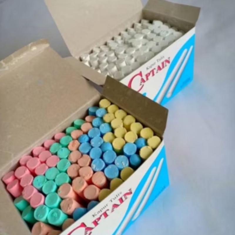 chalk kapur tulis white and colour 400gsm per box - TikTok Shop Malaysia