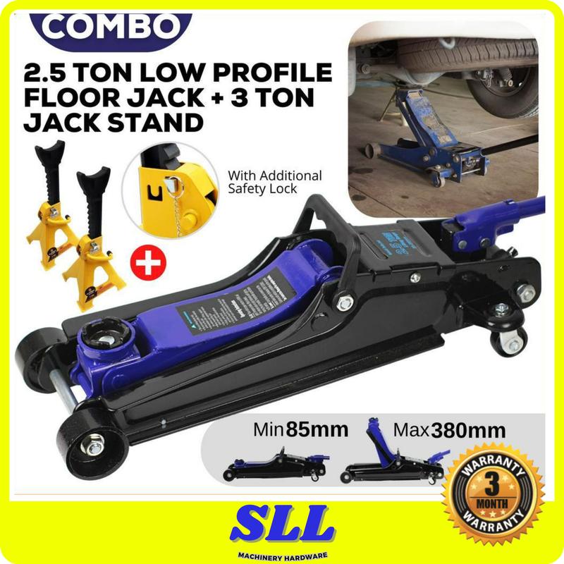 2.5 Ton Low Profile Floor Jack 85mm - 380mm ( Blue / Black ) - TikTok ...