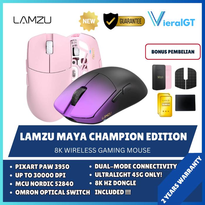 Promo Lamzu Maya Champion Edition Wireless Gaming Mouse Pixart 3950 8k ...