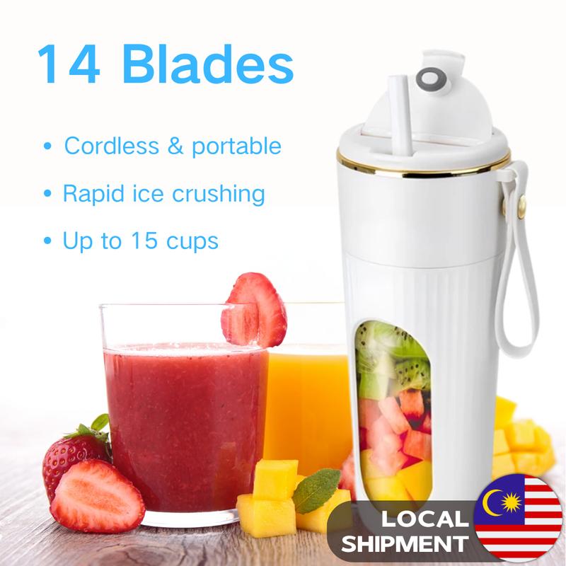 Portable Mini Electric Juicer Cup - USB Rechargeable, 340ml, - TikTok ...