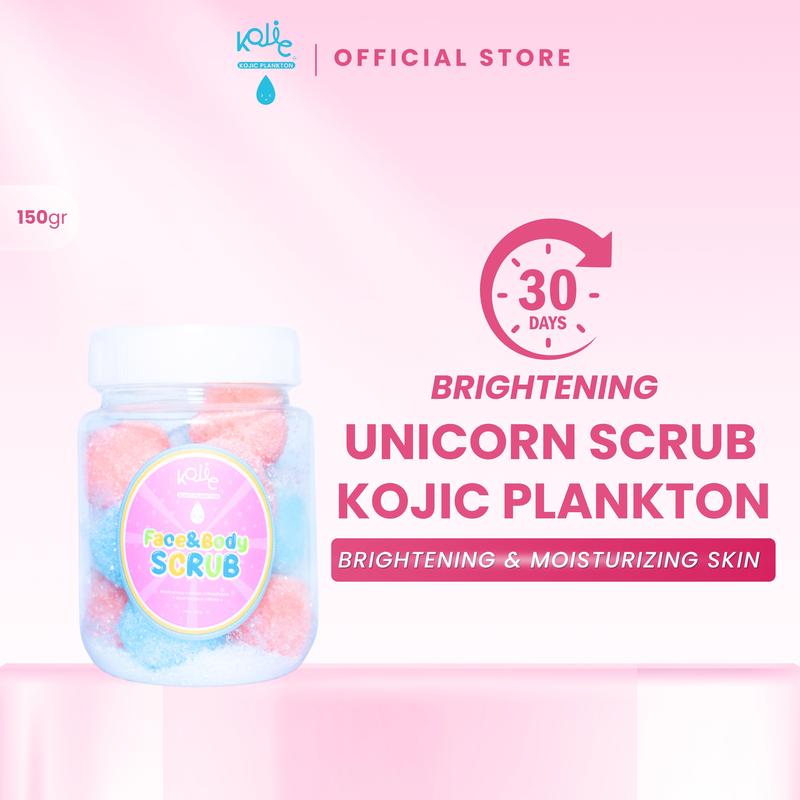 KOJIC PLANKTON FACE & BODY UNICORN SCRUB 150GR Mengangkat sel kulit ...