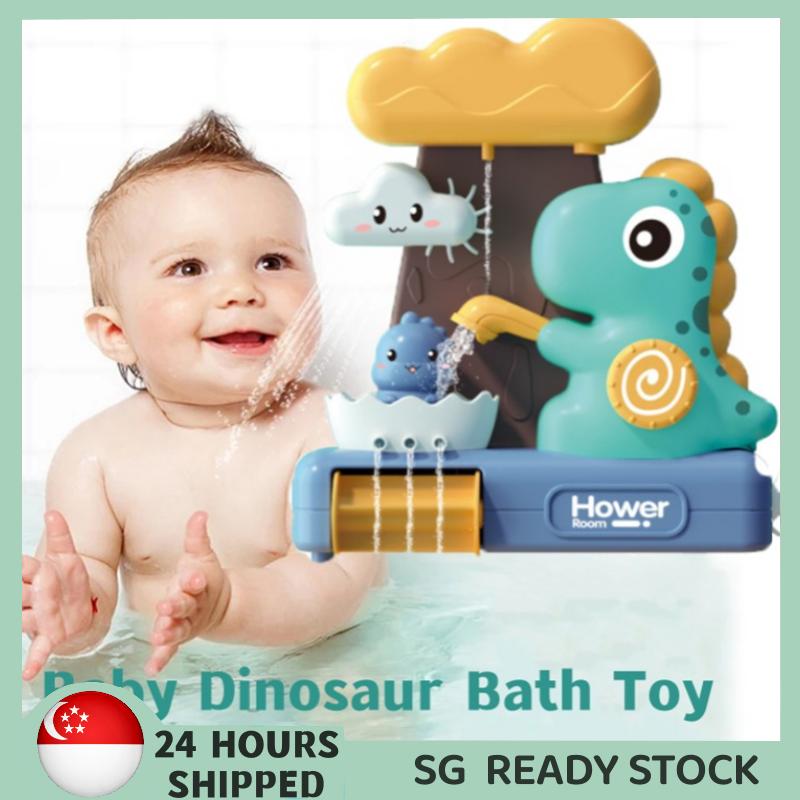 【SG READY STOCK】Kids Bath Toy Water Sprayer Dinosaur Sucker Bathroom ...