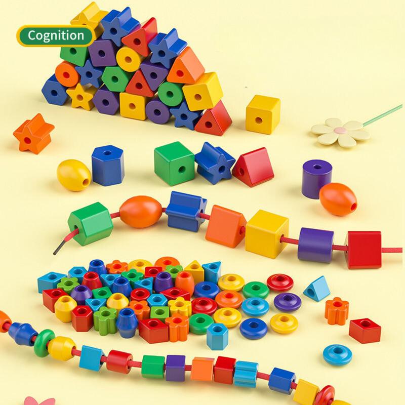 [30 Beads/set] Lacing Beads for Kid/ Stringing Bead Toy Fine - TikTok ...