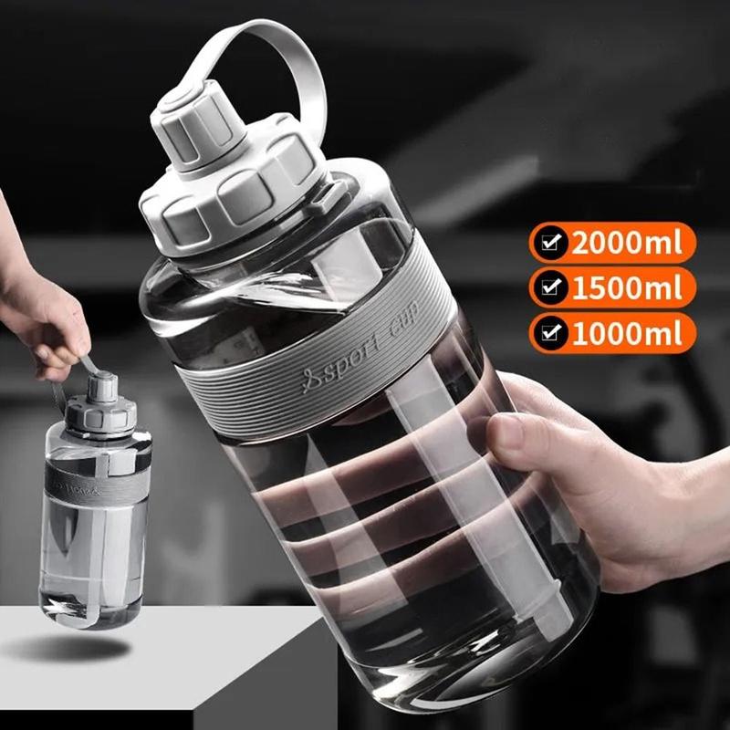 Botol Air Sukan Plastik Mudah Alih Kapasiti Besar 2L / 1.5L - TikTok ...