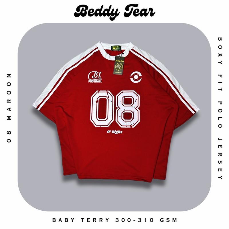 BEDDYTEAR V3 08 O Eight Maroon - Boxy Fit T-Shirt Unisex Jersey - Shop ...