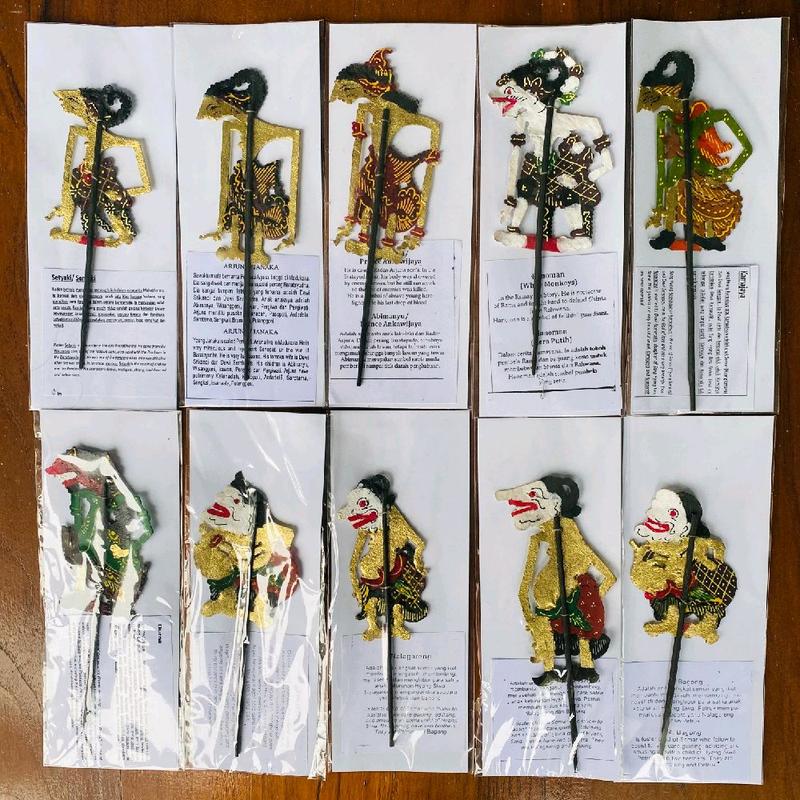 Souvenir Wayang Kulit Mini 10 cm Halus Motif Batik Khas Jogj - Shop ...