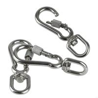 Jual F92E Stainless Steel Hook with Swivels for Dog Collar Carabiner ...