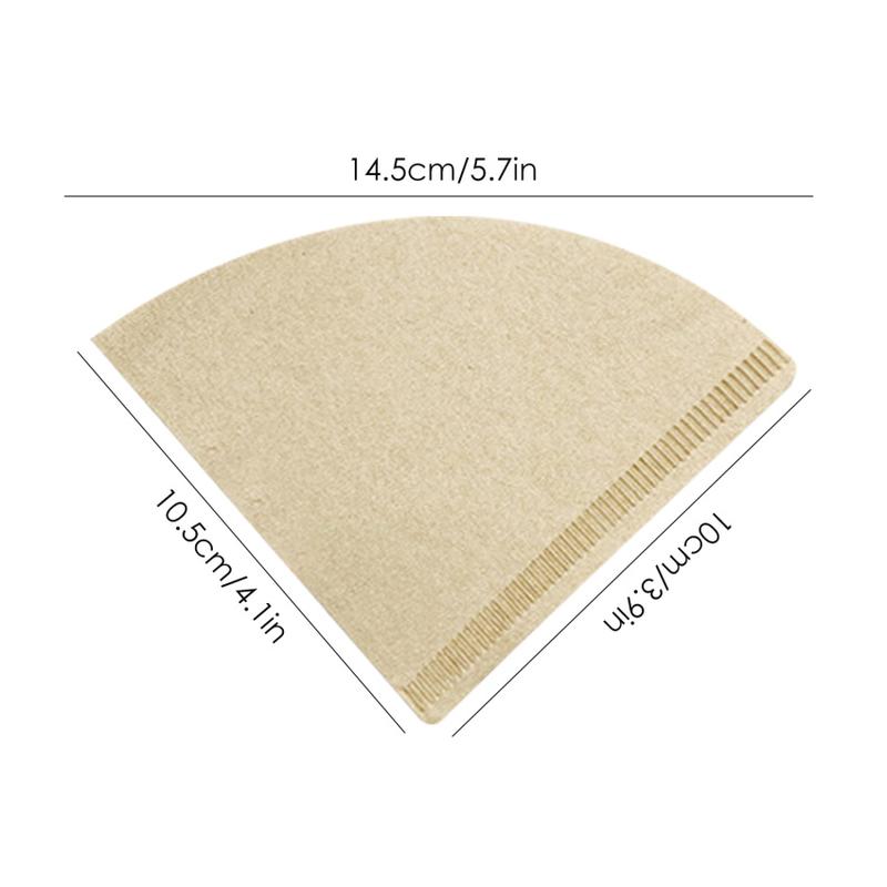 Raw wood pulp coffee filter paper hand-washed filter paper fan-shaped ...