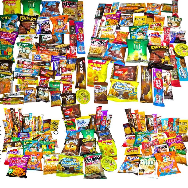 Aneka snack campur 1 paket banyak varian cemilan mix rasa jajanan ...