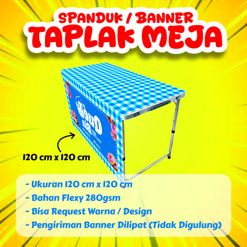 Banner / Spanduk Taplak Meja, Cocok untuk Branding Usaha dengan - Shop ...