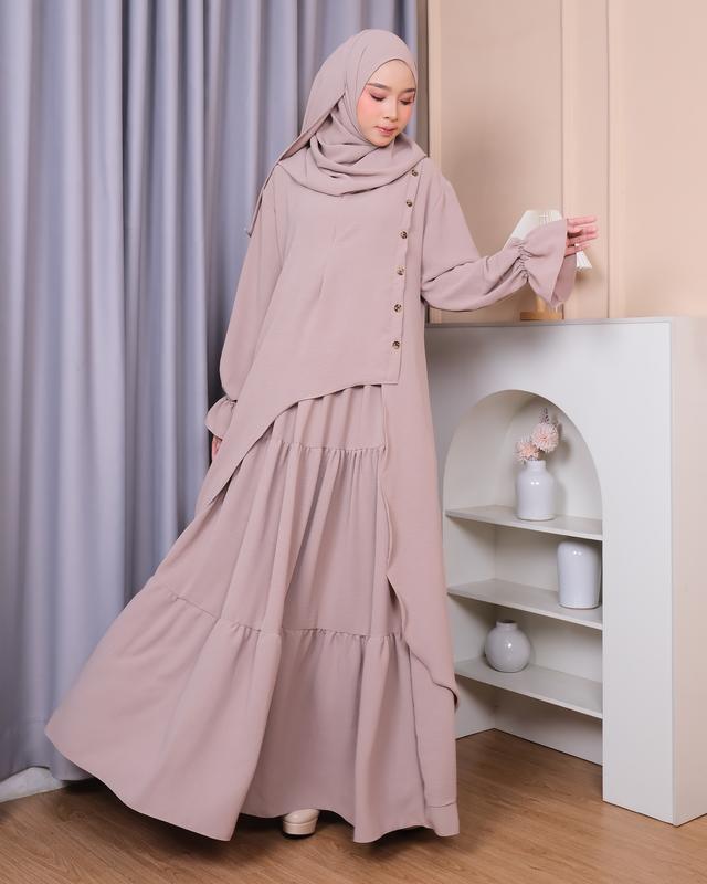 KS - Aura Set Tunik Busui Free Hijab Phasmina Rok Bahan Crinkle - Shop ...