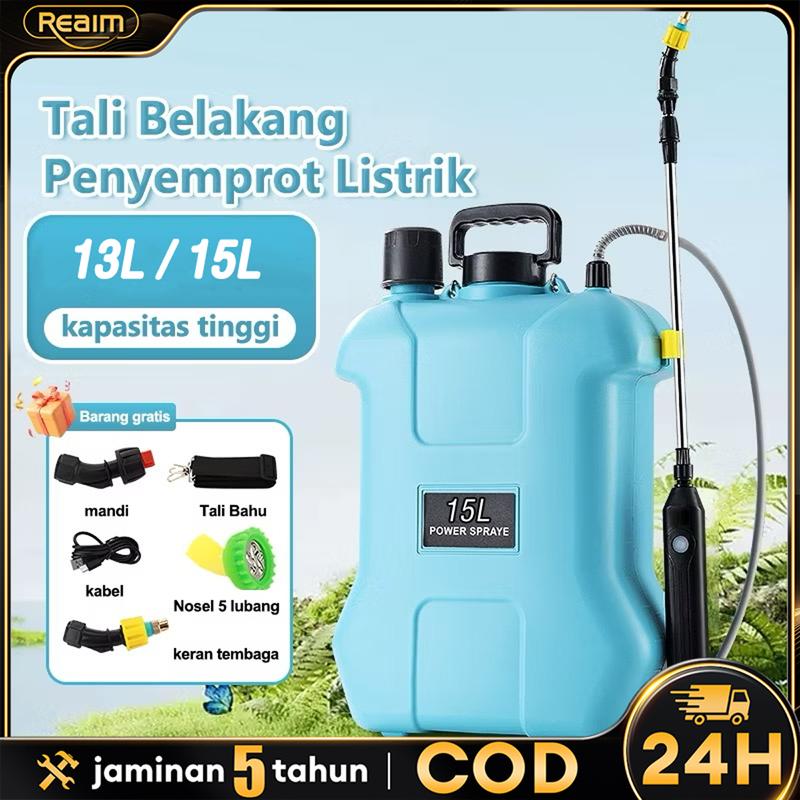 REAIM Sprayer Elektrik Kapasitas Besar 13L Dilengkapi Selang - Shop | Tokopedia