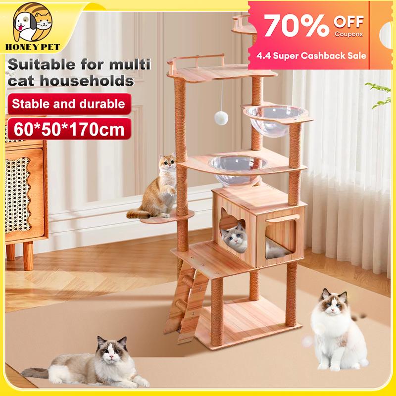 CAT TREE Pohon Kucing, Frame Memanjat, Menara Kucing, Kondo Kucing ...