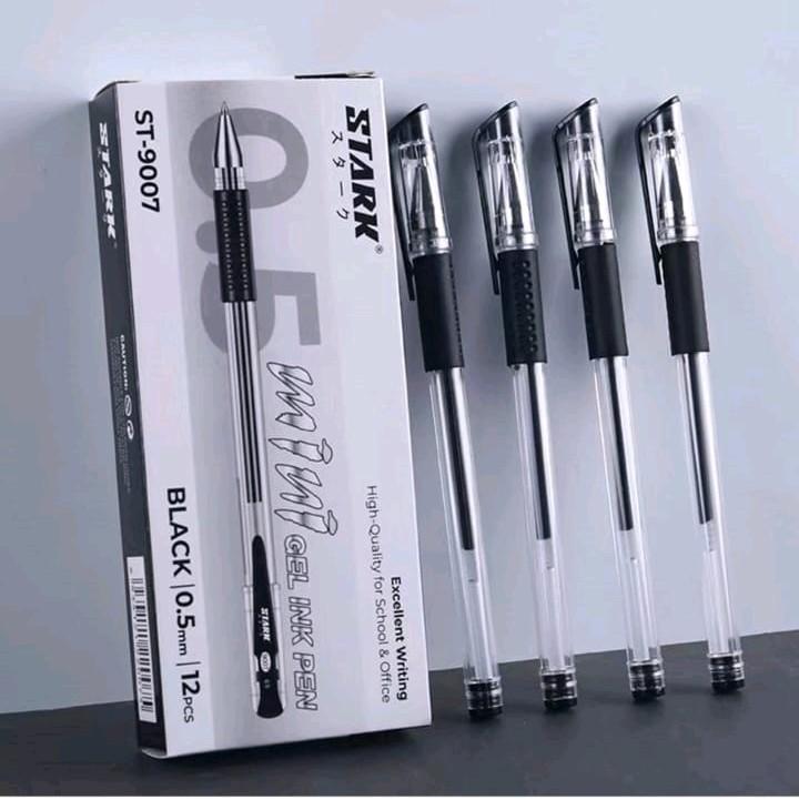 Harga Grosir 12 Pcs Pulpen Pena Gel Mini Stark 0.5 Mm Tinta Hitam ...