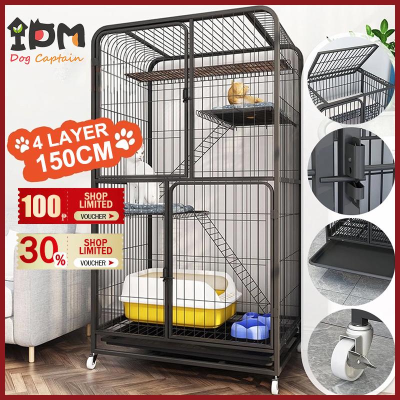 【Ready Stock】Collapsible Cat Cage 2/3/4 Layer Square Tube Stainless ...