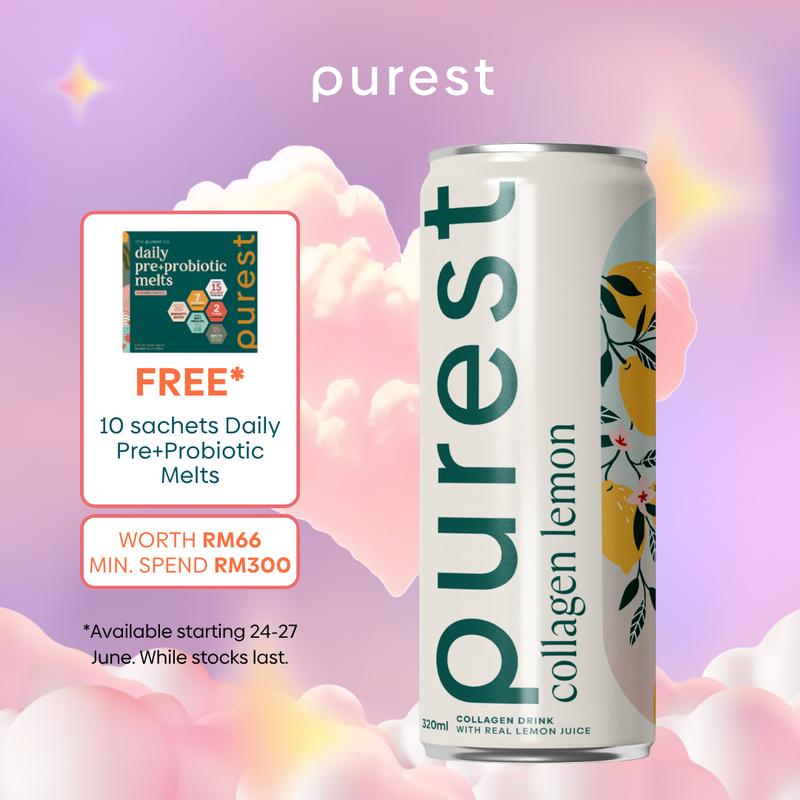 Purest Co Purest Collagen Lemon 320ml x 12 cans (Skin Glow & - TikTok ...