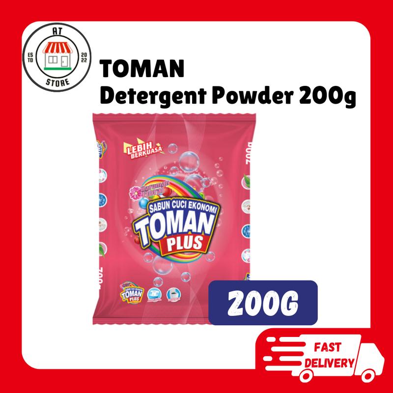 AT STORE Serbuk Detergen TOMAN PLUS 200g untuk Pencucian Detergent ...