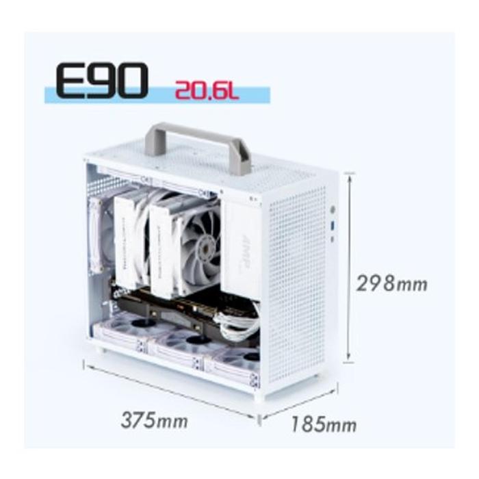 Jual VBR E90 Compact WHITE ATX MATX ITX USB Type C Ready Gaming PC Case ...