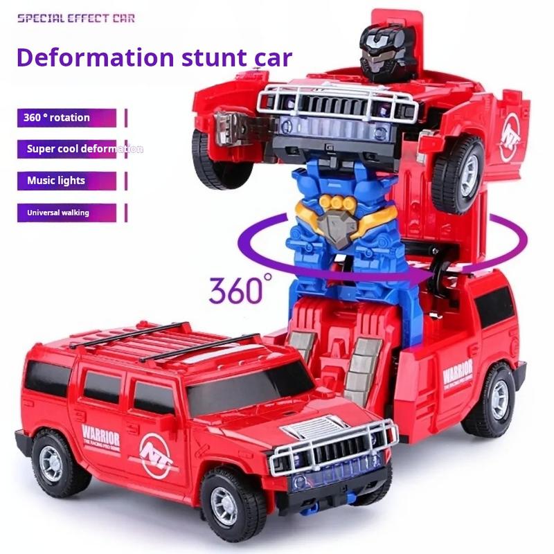 Children's electric transforming toy car spinning dancing ...