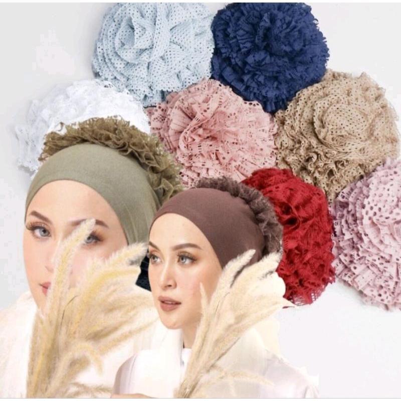 Inner TURKEY LACE | Sanggul Bertali | Ciput Turki | Hijab Volumizer ...