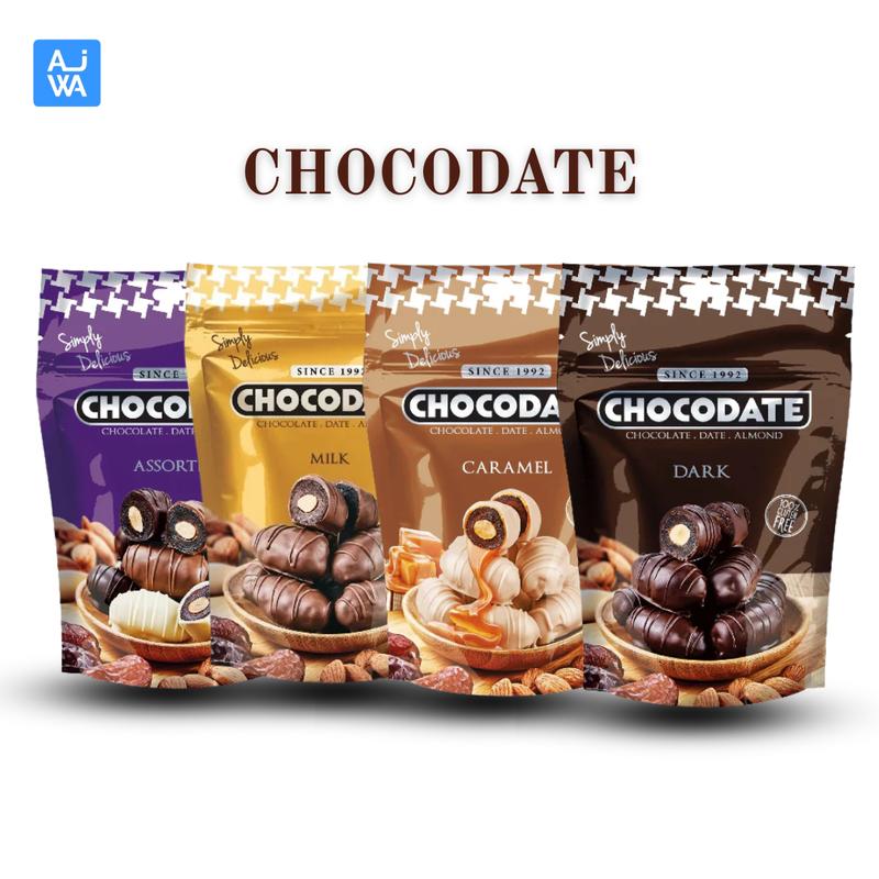 CHOCODATE CHOCOLATE, DATE, ALMOND 100G ORIGINAL MADE IN UAE - TikTok ...