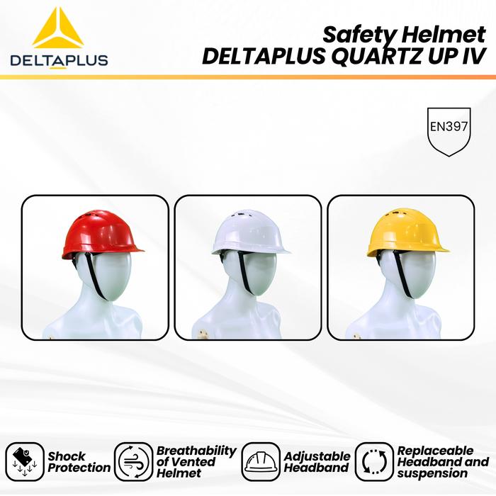 Promo Helm Safety DELTA PLUS QUARTZ UP IV – Ventilated Safety Helmet ...