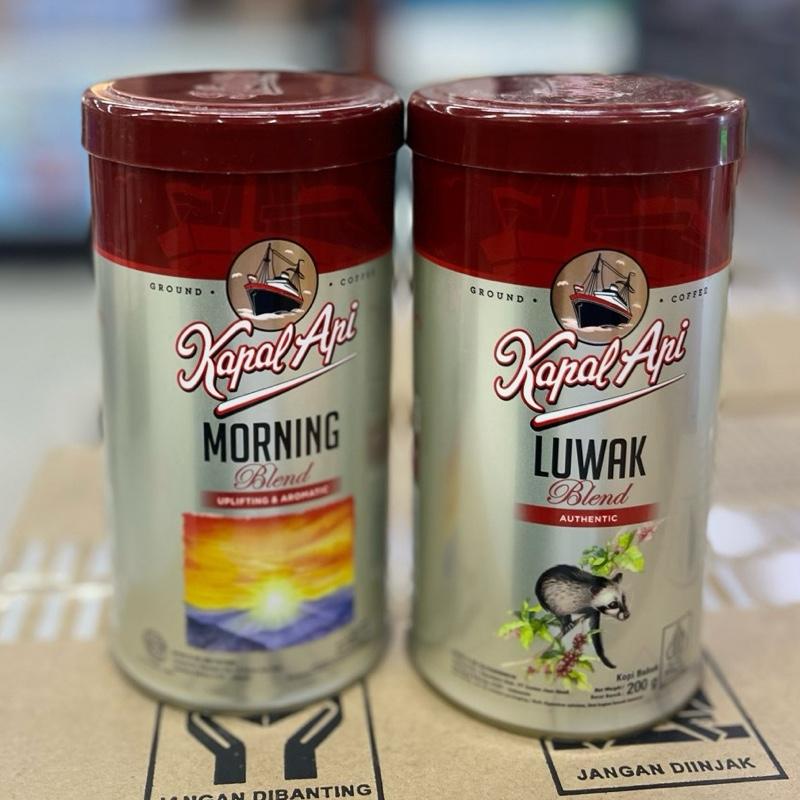 Kapal Api Premium Kaleng Morning Blend & Luwak Blend 200gr - Shop ...