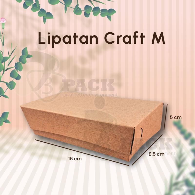 Box Lembaran / Lipatan - Lunch Box Coklat Craft Ukuran M Lembaran ...