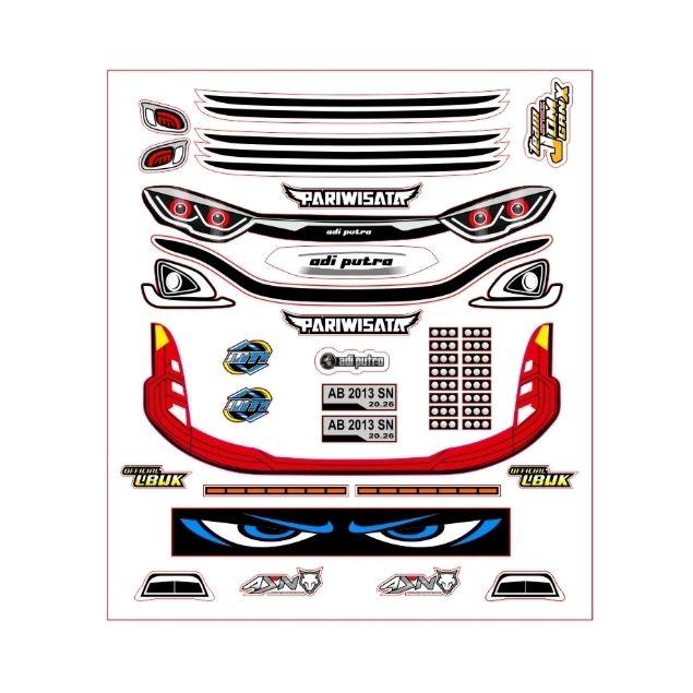 Stiker lampu miniatur bus JB3 logo ajag ijig ori asli - Shop | Tokopedia