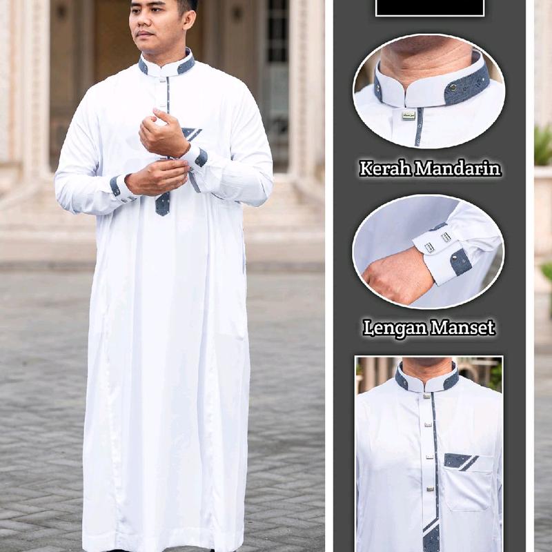 Gamis / Jubah Pria Muslim Polyester Bin Auf Manset - Shop | Tokopedia