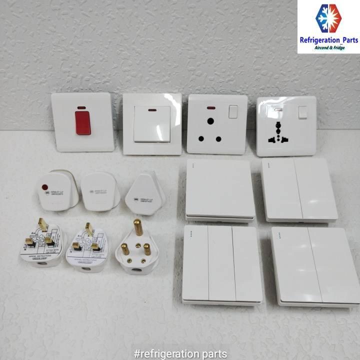 CZ warna putih suis soket elektrik 10a 13a 15a 20a aircond suis ...