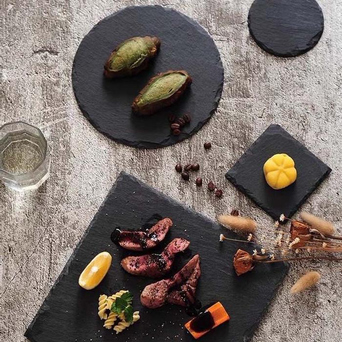 Slate Plate / Dessert / Appitizer Plate Bahan Batu Alami (Persegi ...