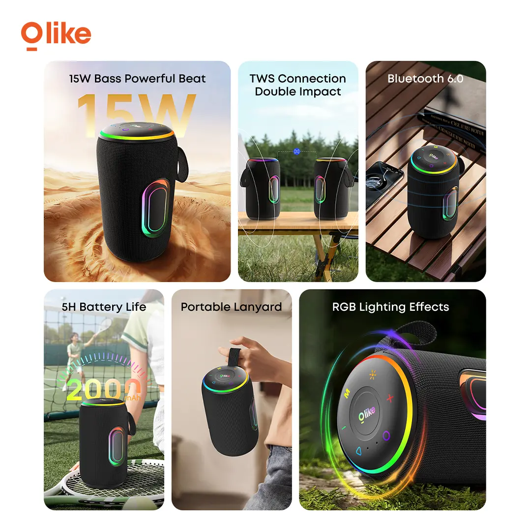 Olike Speaker Bluetooth SF21 15W Super Powerful Bass Speaker Portable ...