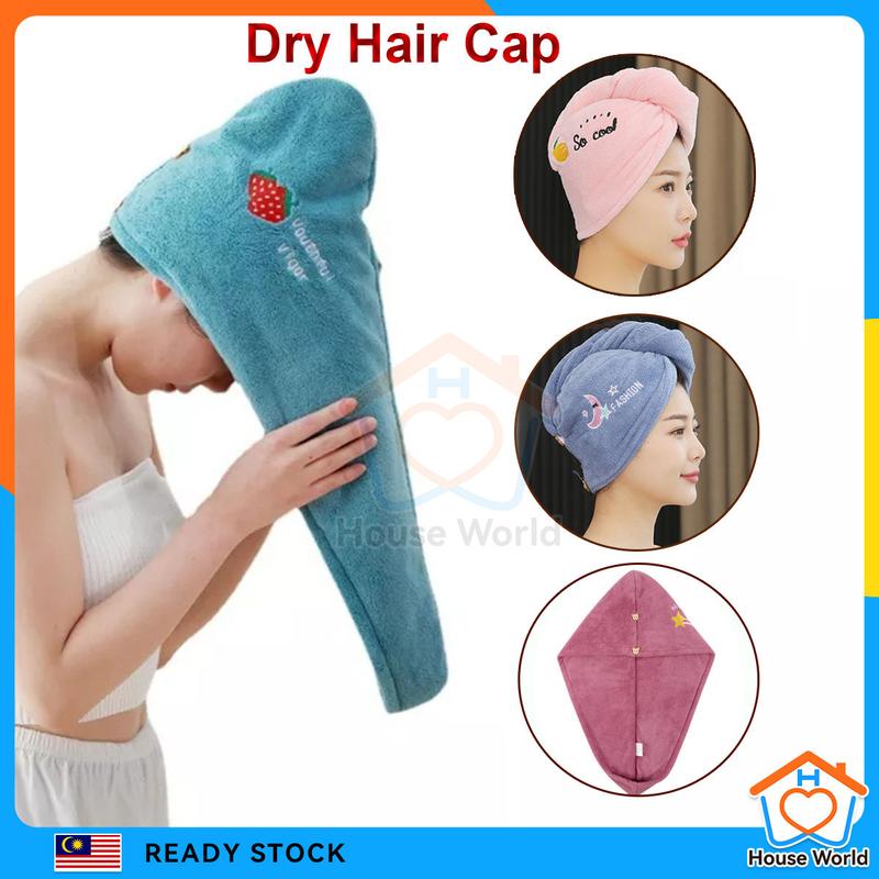 Tuala Rambut, Topi Rambut Kering, Untuk Wanita, Microfiber Ajaib ...