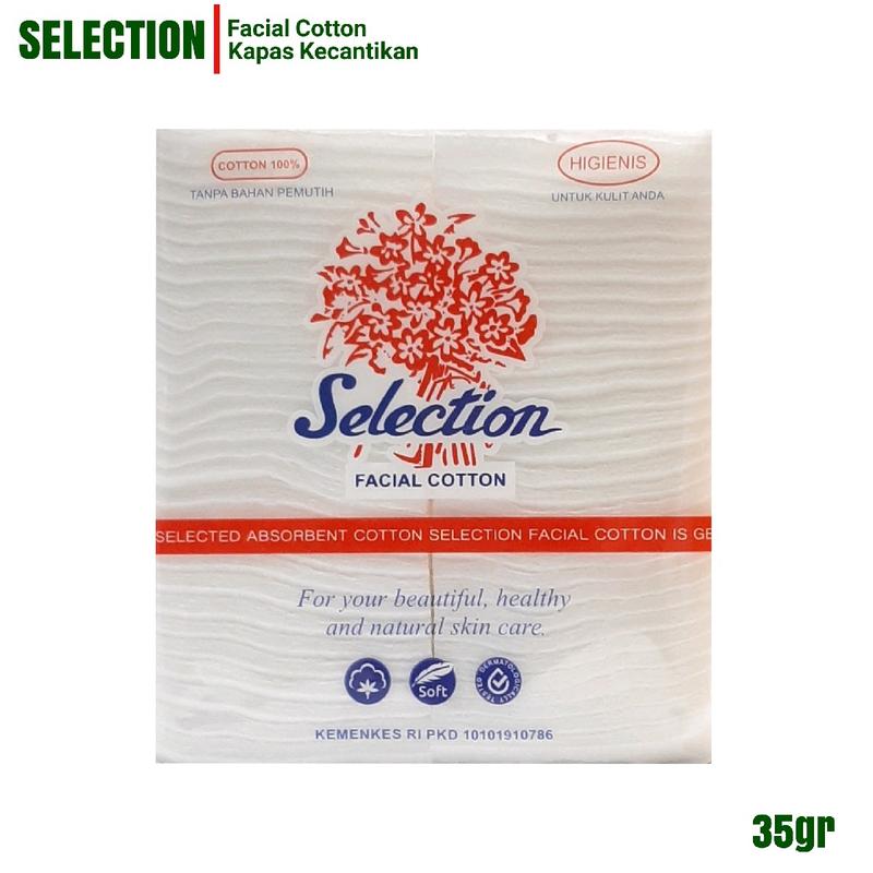 Selection Facial Cotton / Kapas Kecantikan / Kapas Make Up 35gr -1pcs ...