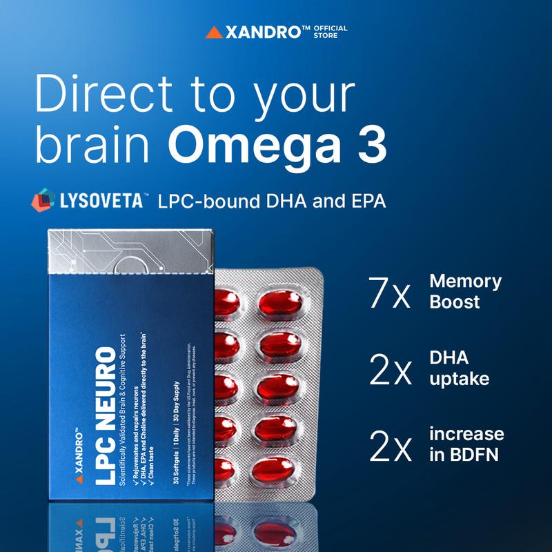 Xandro Lab LPC Neuro | Advanced Omega-3 | Antarctic Krill Extract, LPC ...