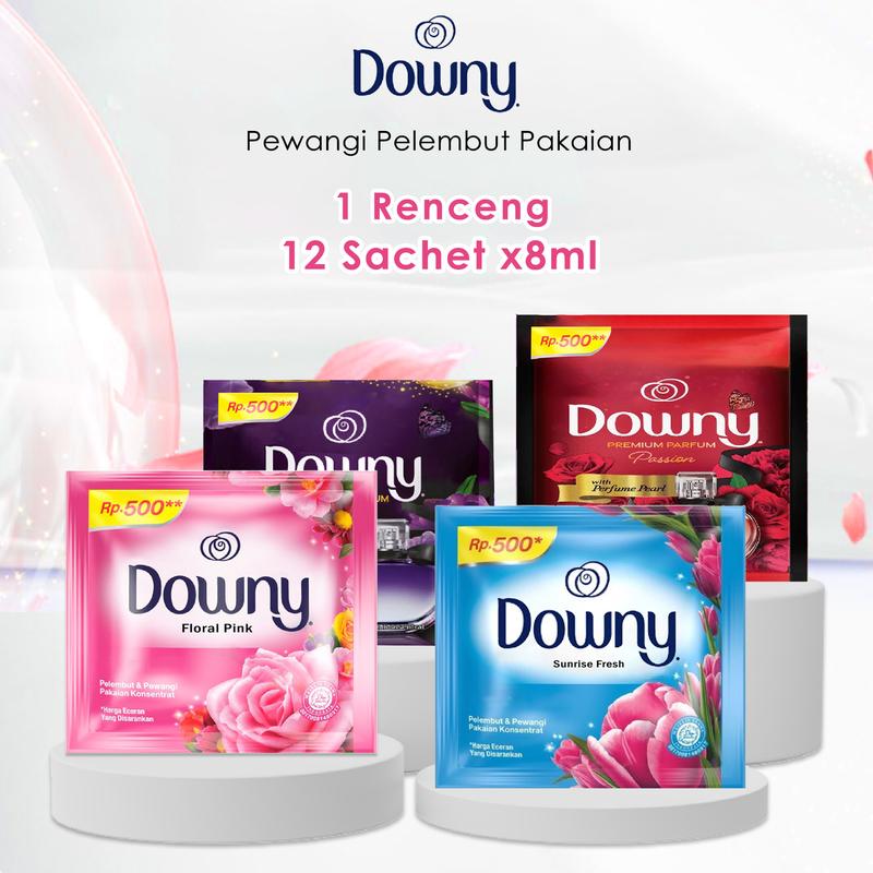Downy Pelembut dan Pewangi Pakaian 12 Sachet x8ml - Wangi Harum - Shop ...