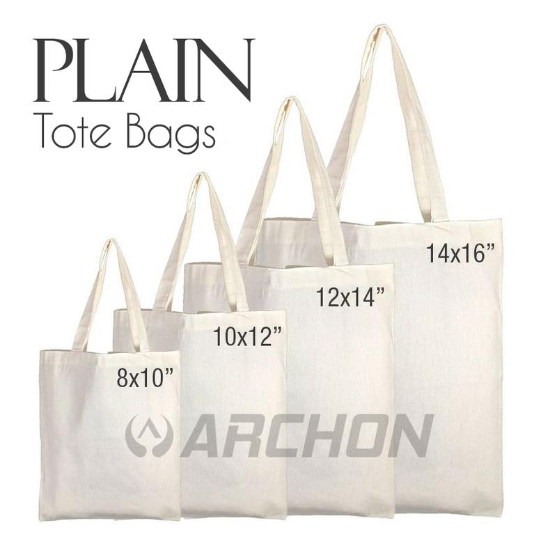 Plain Canvas Tote Bag (Katsa Bag / Eco Bag) with or without Zipper ...