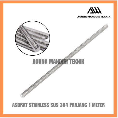 Jual Asdrat Stainless M4 Stud Bolt Long Drat M4 As Drat 1 Meter ...