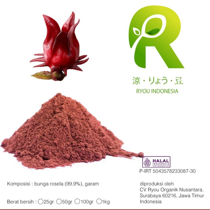Jual RYOU INDONESIA Roselle Powder - Bubuk bunga rosela / rosella - 100 ...
