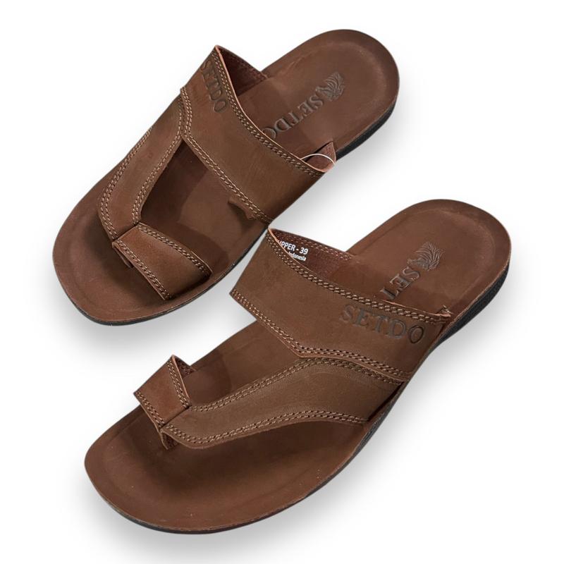 Sendal Pria Kulit Sapi Asli - Model Kasual Sandal - Shop | Tokopedia