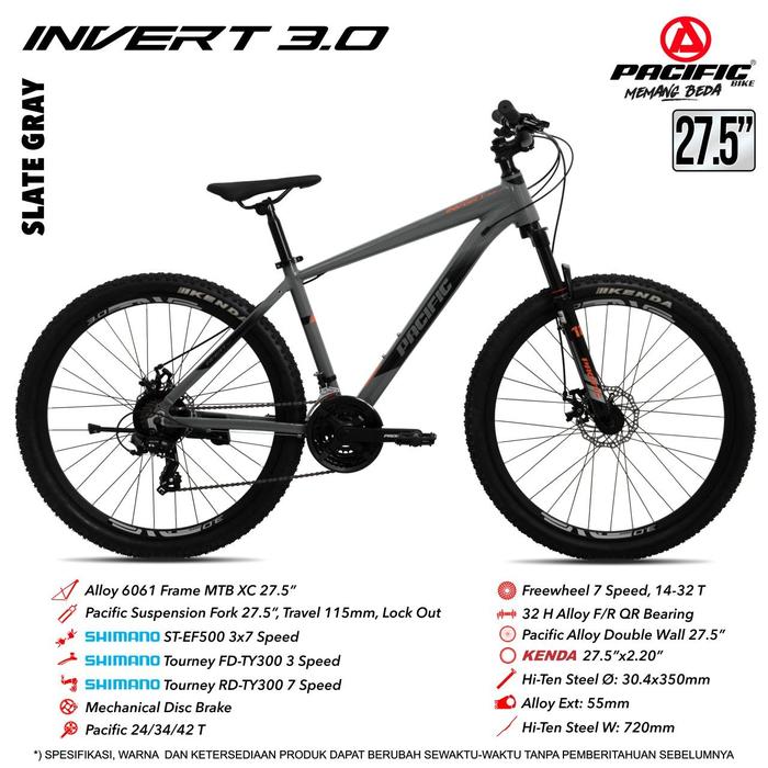 Jual SEPEDA GUNUNG MTB DEWASA 26 27.5 INCH PACIFIC INVERT 2.0 SHIMANO ...
