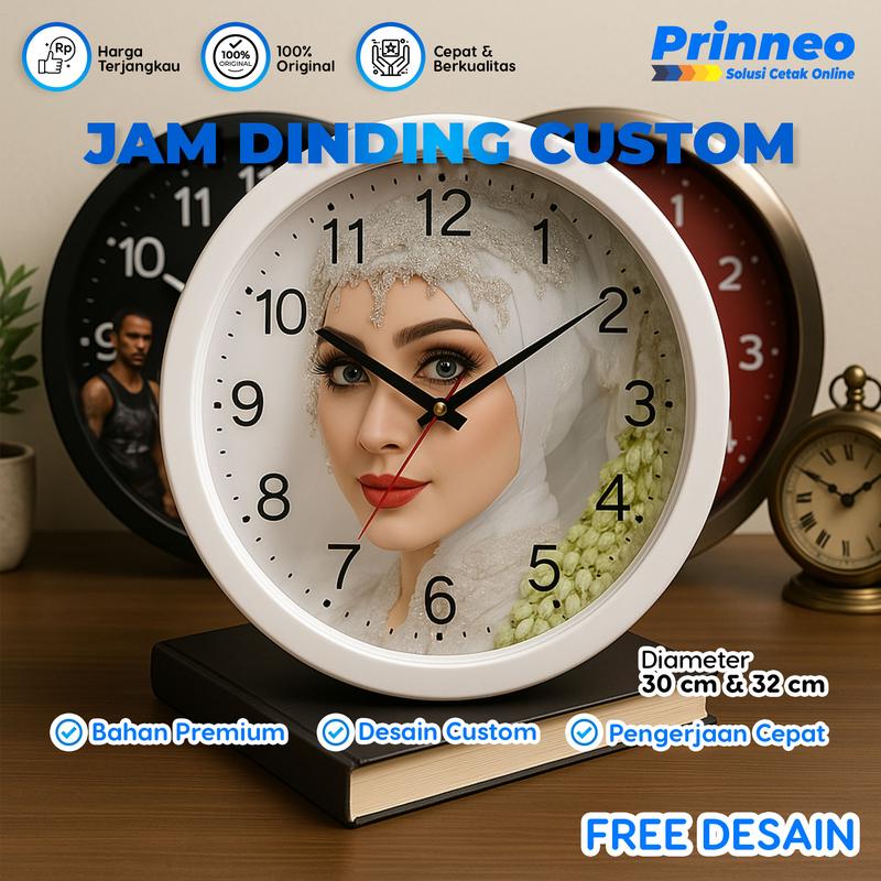 Jam Dinding Custom dengan Foto, Jam Dinding Aesthetic Untuk Kado ...