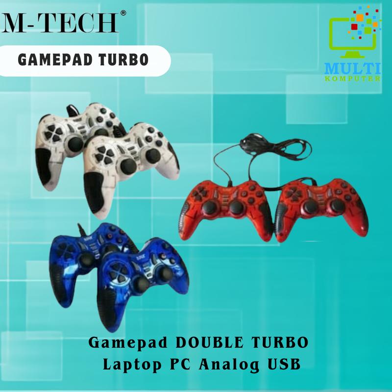 Gamepad Double Turbo Getar Kualitas Premium Biru Game - Shop | Tokopedia