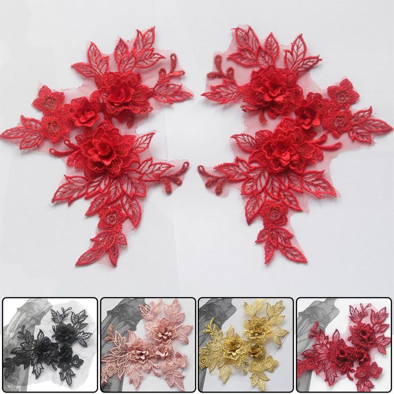 Tampalan Renda Bunga 3D, Kraf DIY Jahit Tangan Perkahwinan, Applique ...