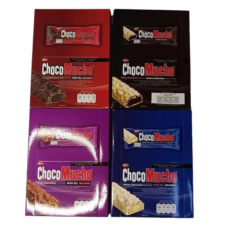 (BOX) 10'S X 25G CHOCO MUCHO MILK CHOCOLATE CARAMEL / WHITE CHOCOLATE ...