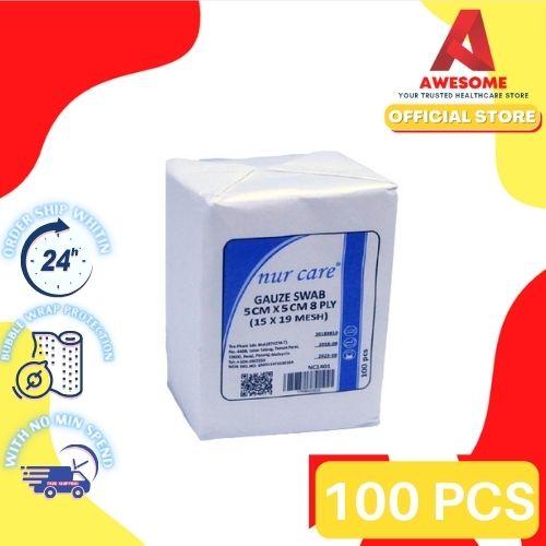 GAUZE SWAB 5cm x 5cm 8PLY 100PCS (15 x 19 MESH) - TikTok Shop Malaysia